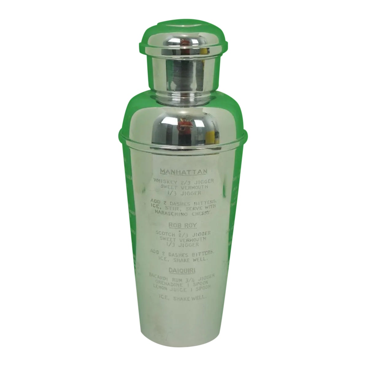 Cocktail Recipes Chrome Shaker | Chairish