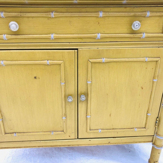 60's Thomasville Faux Bamboo Hollywood Recency Style Small Cabinet ...