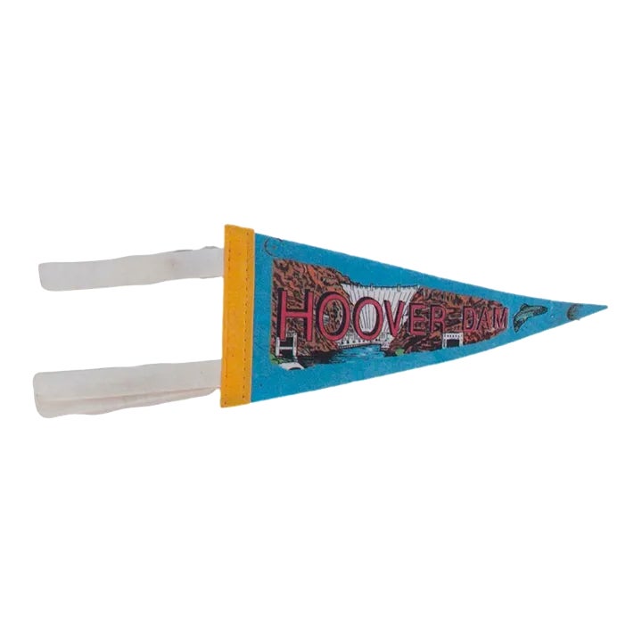 Hoover Dam Felt Flag Pennant | Chairish