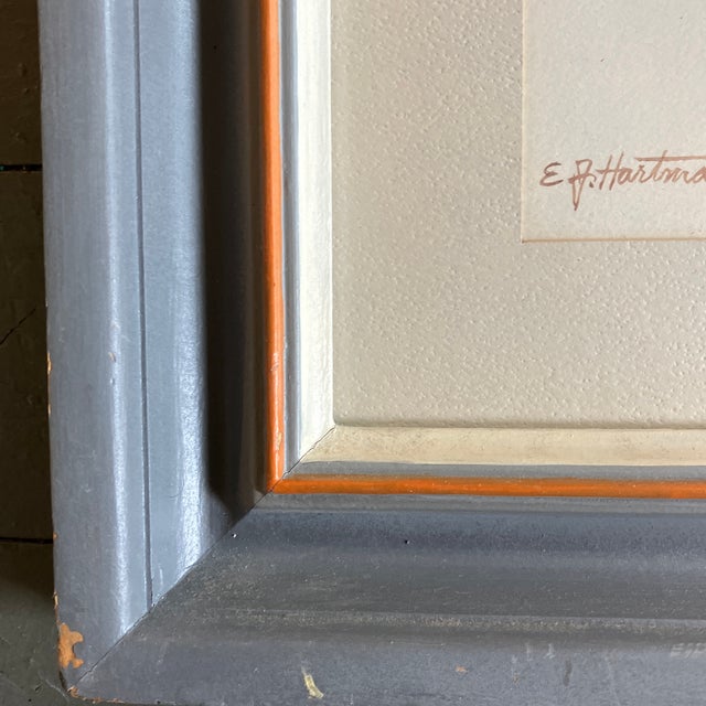 1970’s Original E.J.Hartmann Abstract Portrait Painting Signed Vintage ...