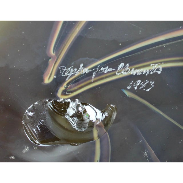 Stephen Jon Clements 1983 Signed Hand Blown Art Glass Vase Vessel ...