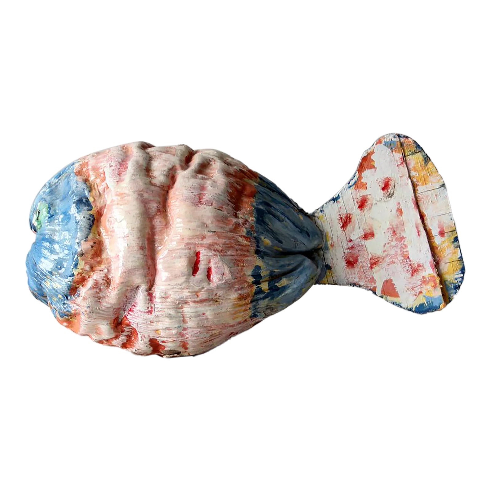 Vintage Handmade Fish Art | Chairish