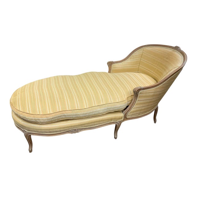 1920-1940 Reproduction French Louis XV Chaise Lounge | Chairish