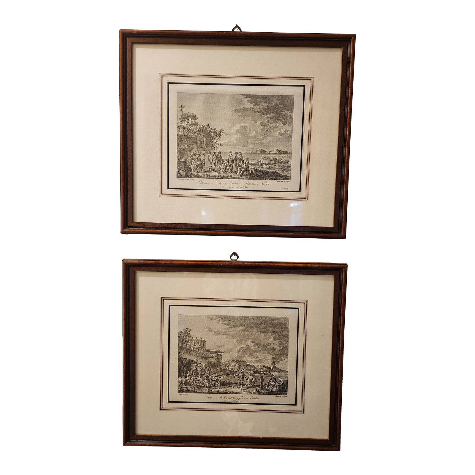 Vintage Set of 2 Italian Prints on Handmade Paper | Chairish
