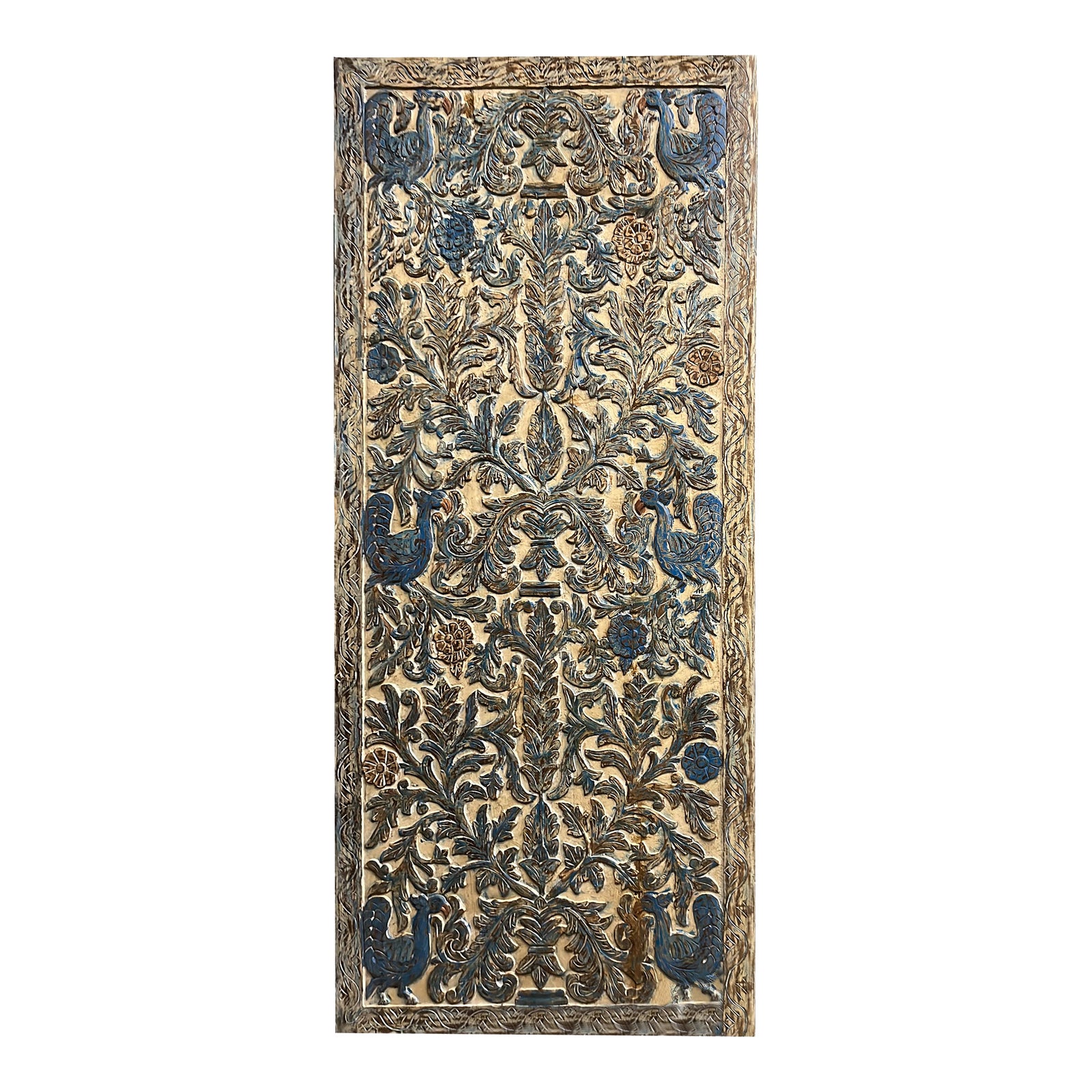 Tree of Life Carved Door – Decorative Reclaimed Wood Door Panel 96x42 ...