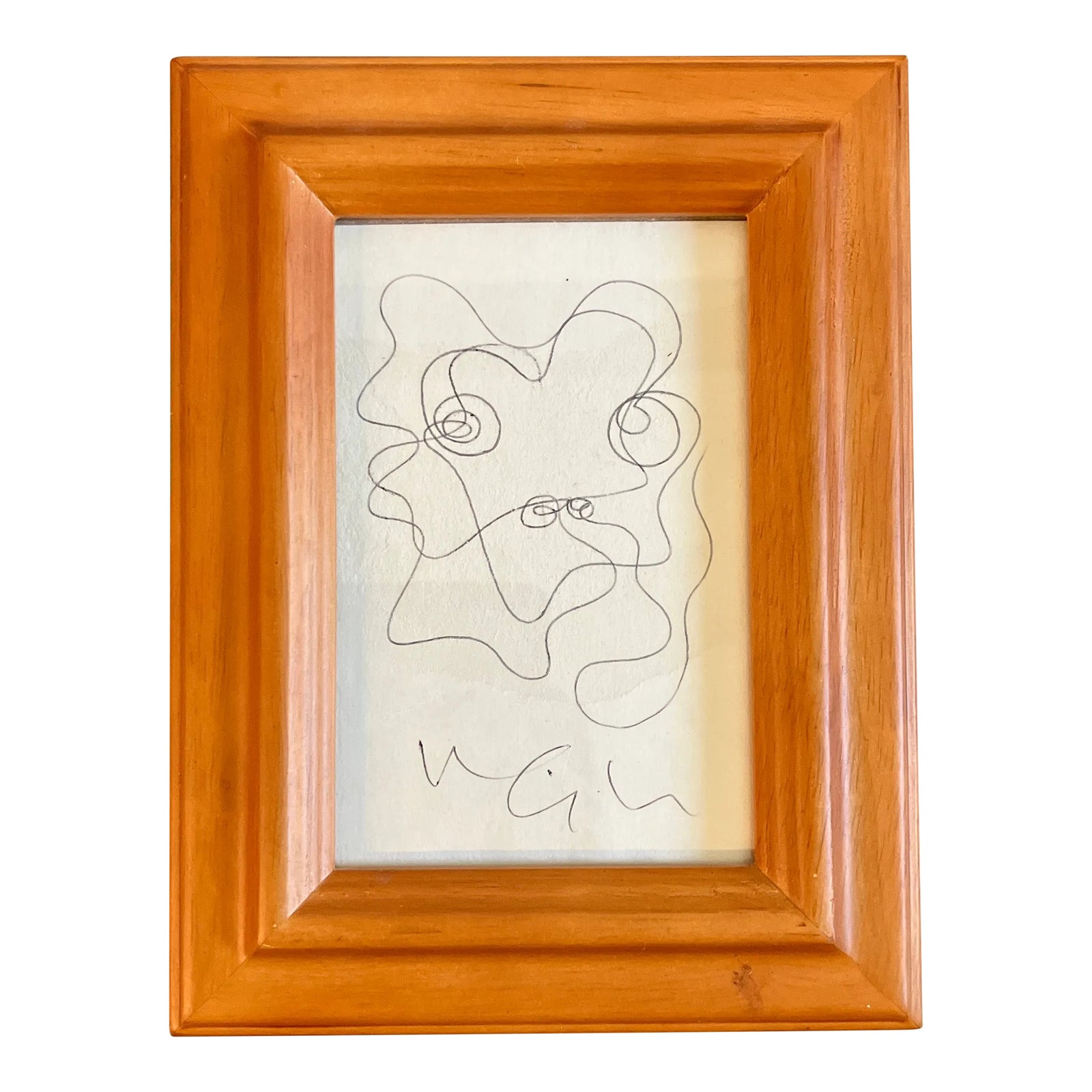 1980s Original Wayne Cunningham Abstract Pen and Ink Drawing | Chairish