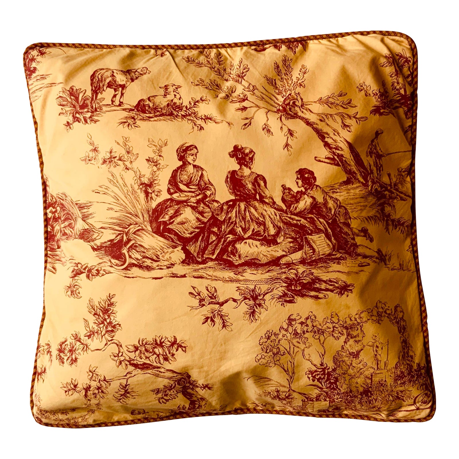 Bespoke French Classic Country House Style Throw Pillow - "Été" Toile ...