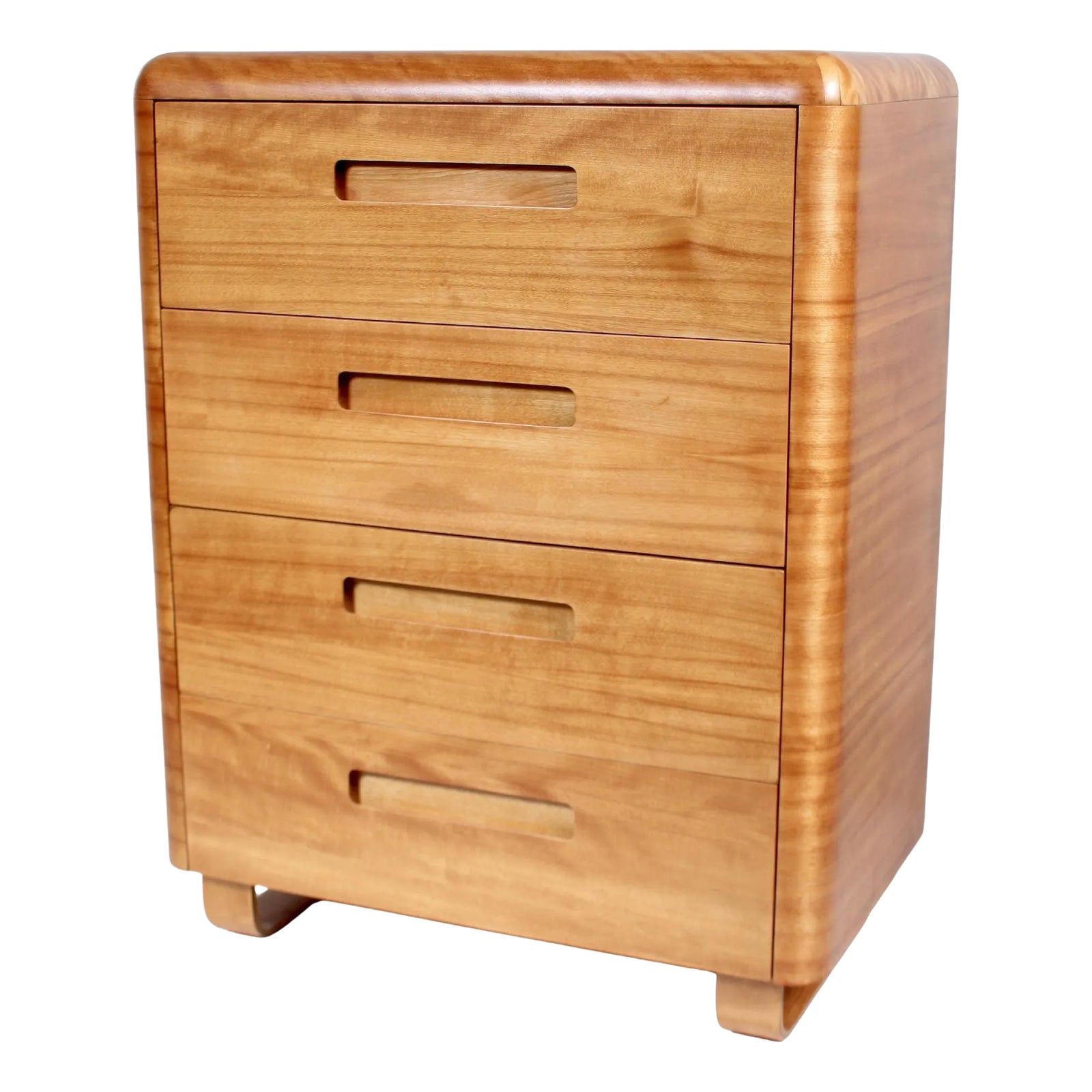 Paul Goodman for Plymodern Furniture Four Drawer Birch Bentwood Dresser ...