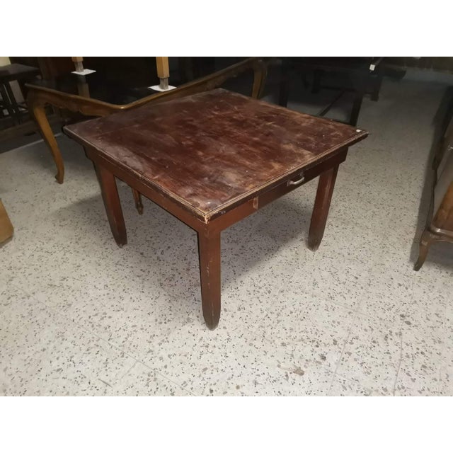 Italian Square Pinewood Kitchen Table, 1940s | Chairish