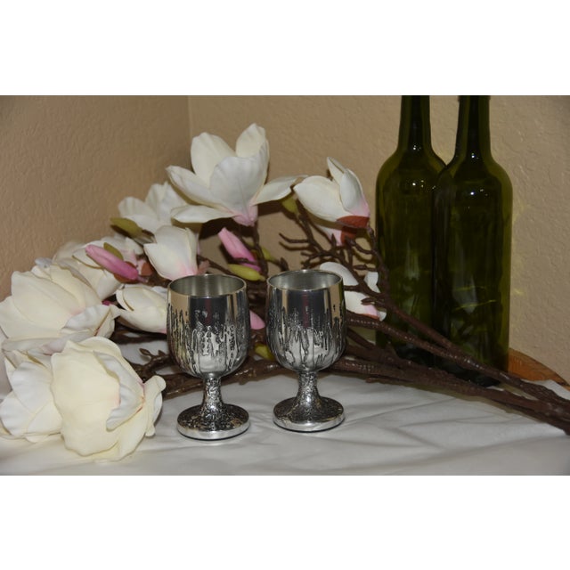 Early 20th Century Antique Don Sheil Stalagmite Pattern Metal Wine ...