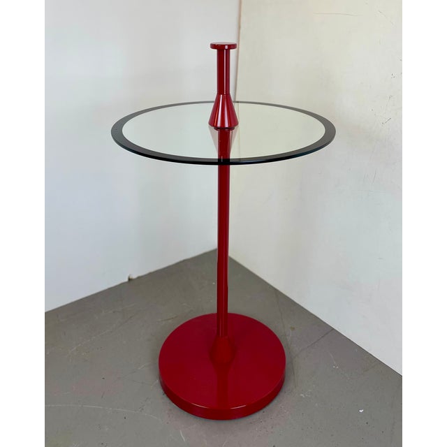 Vintage Red Side Table, 1980s | Chairish