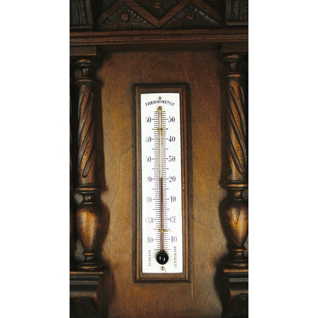 1880 Antique Large Barometer Weather Station | Chairish