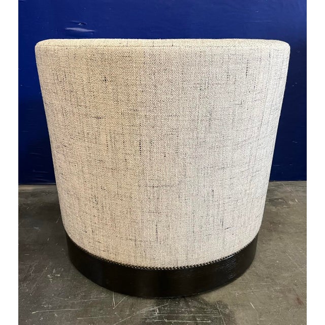 Rogers & Goffigon Marl Upholstered & Oak Wilson Barrel Back Chair From ...