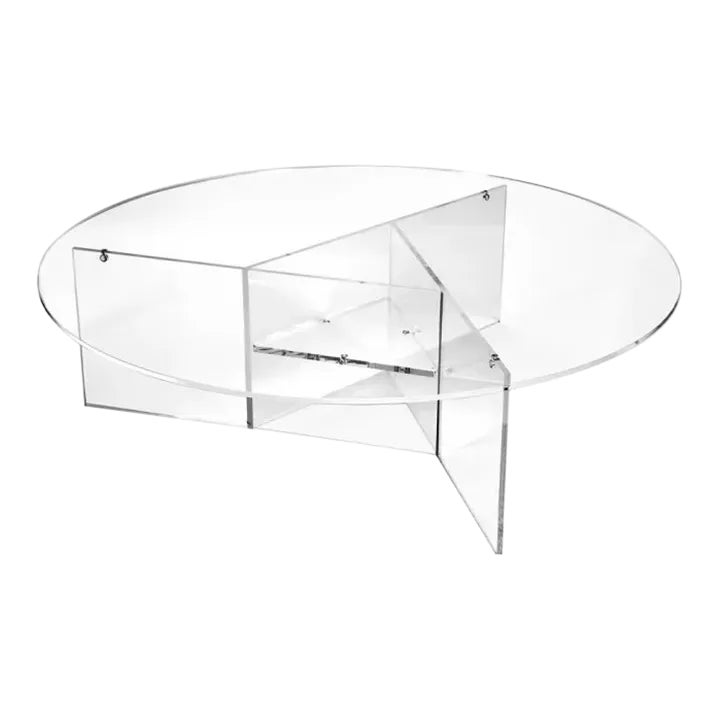 Transparent Round Coffee Table | Chairish
