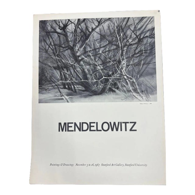 Vintage 1967 Poster of Mendelowitz Exhibition at Stanford University | Chairish
