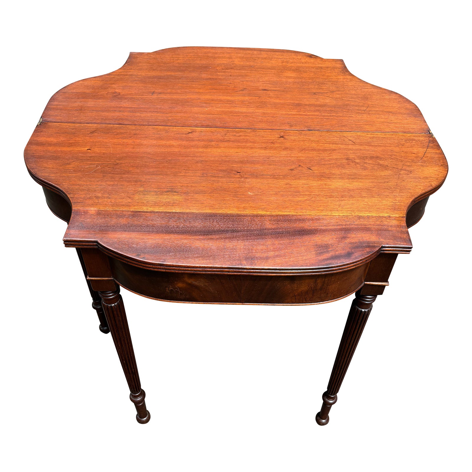 English Tea Table Mid 19th Century. Sheraton Style. | Chairish
