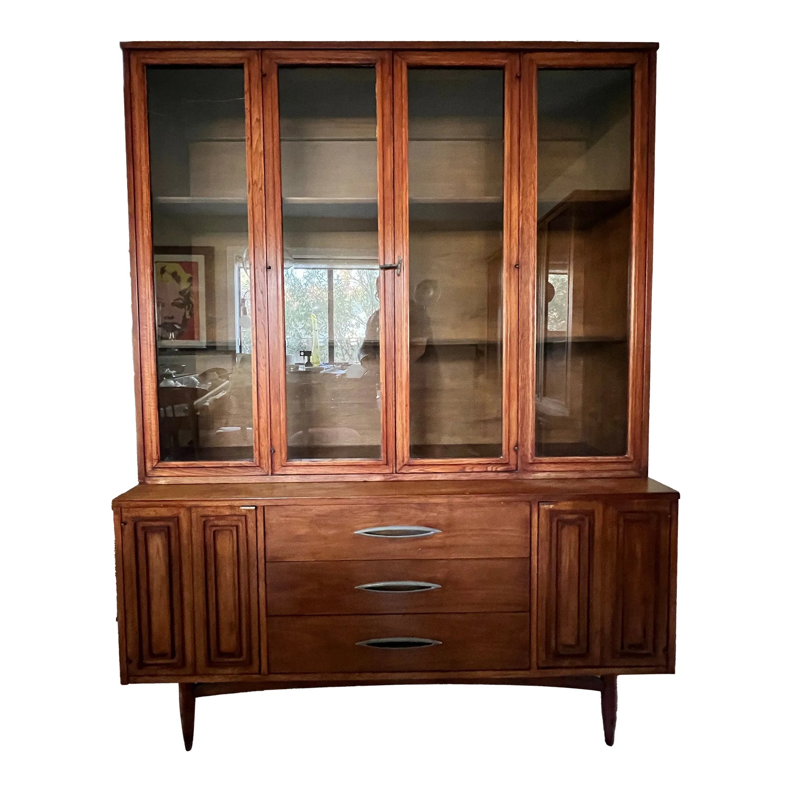 1950s Broyhill Sculptra China Caninet | Chairish