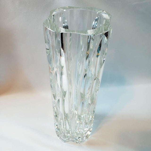 Vintage St Louis French Cut Crystal Vase | Chairish