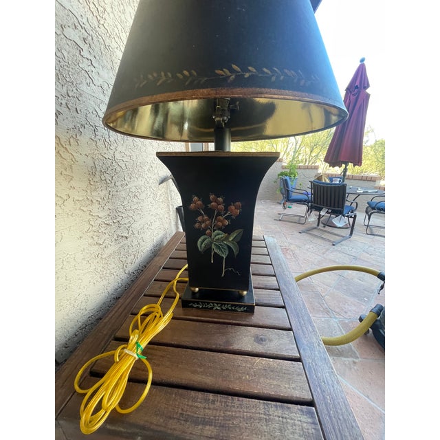 Mid Century 1970 Bombay Style Paper Mache’ Urn Lamp & Shade | Chairish