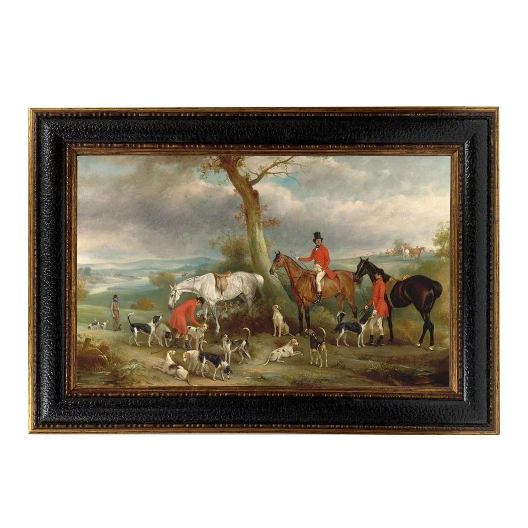 Thomas Wilkinson Hunt Framed Oil Painting Print on Canvas | Chairish
