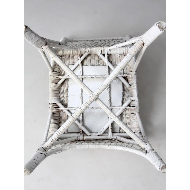 Vintage American White Wicker Chair Circa 1930s - 1940s | Chairish