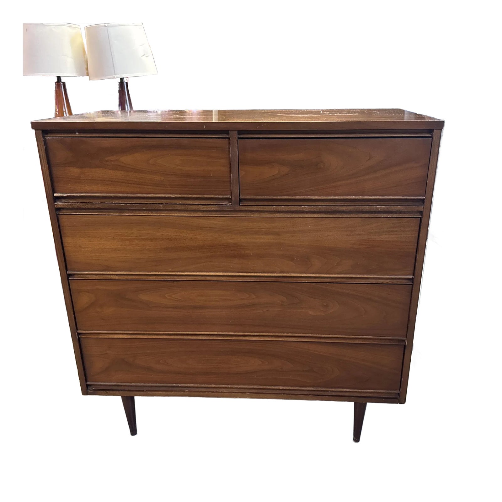 Dixie Mid Century Modern Tall Chest of Drawers | Chairish
