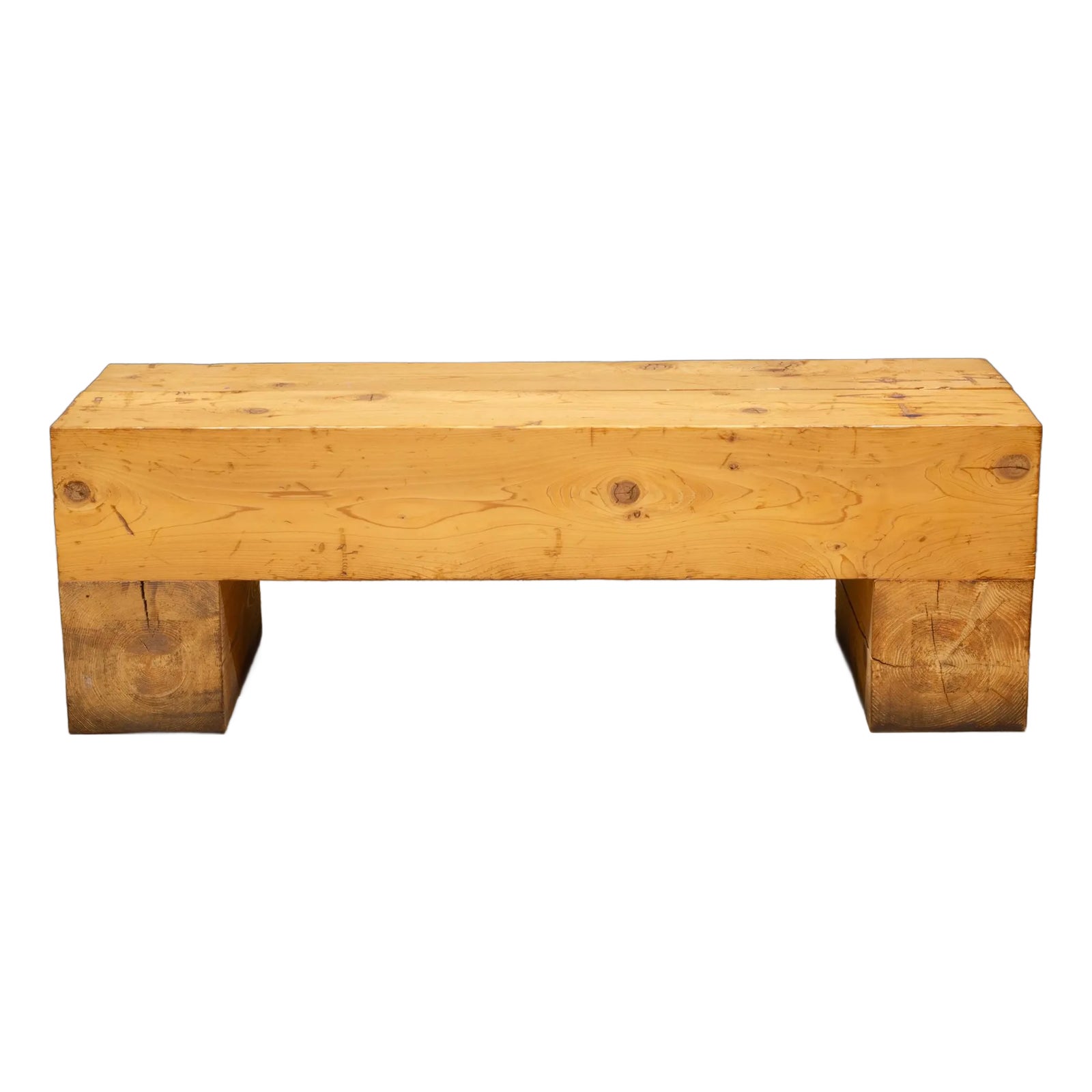 Custom Solid Wood Rustic Bench | Chairish