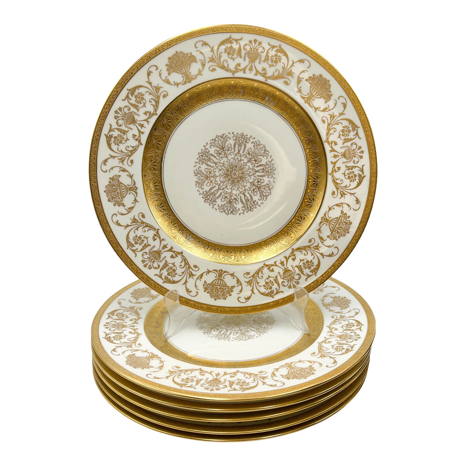 Set of 6 K.& A. Krautheim Selb Bavaria Dinner Plates | Chairish