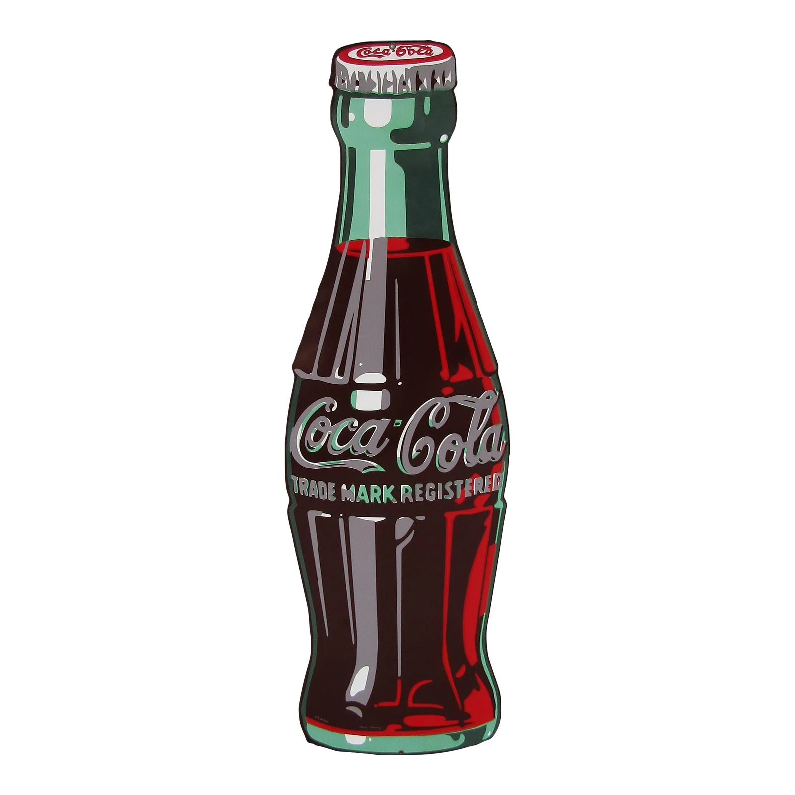 1990s Signed Ande Rooney Metal Coke Bottle Numbered 413/5000 | Chairish