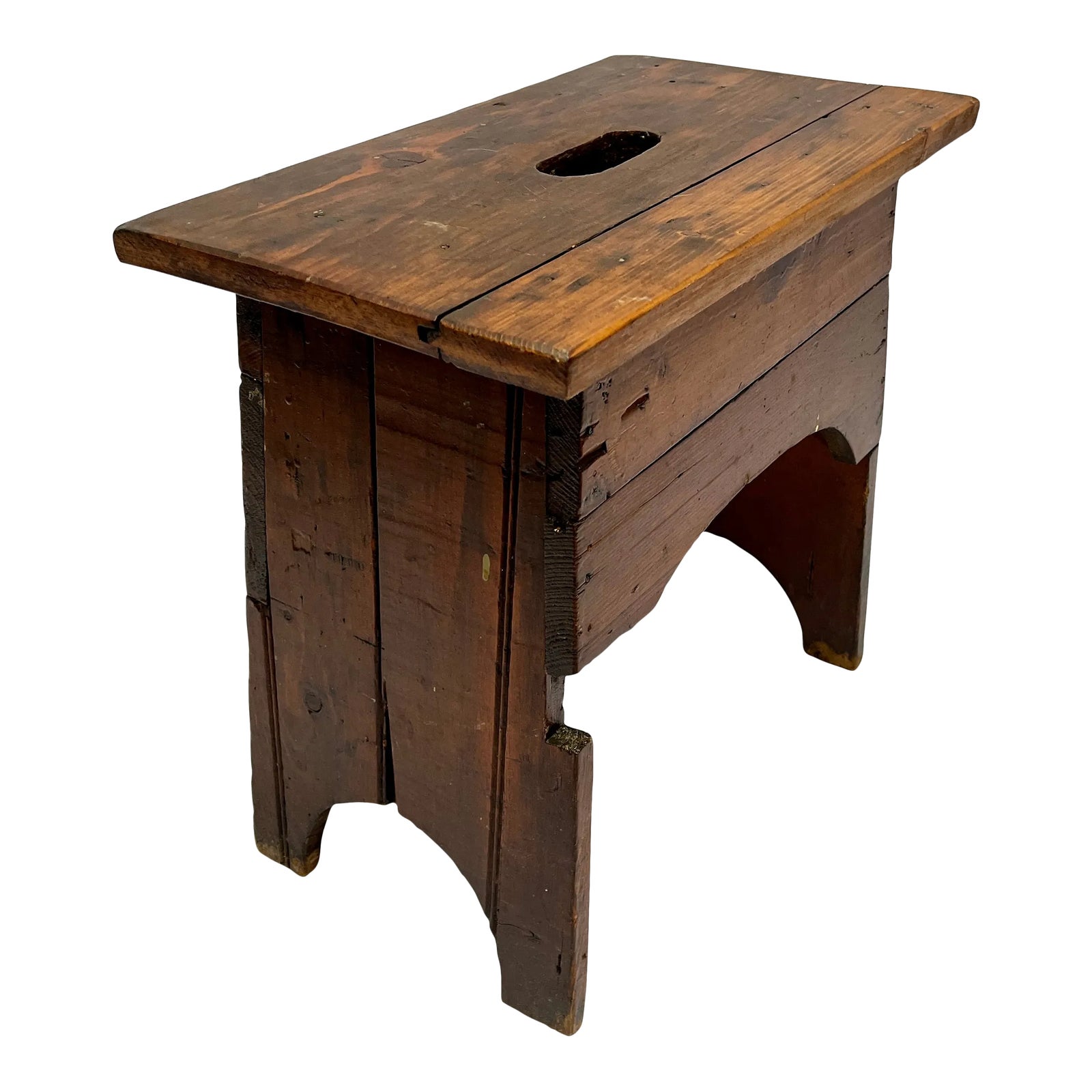 Early 1900s Handcrafted Monastery Stool | Chairish