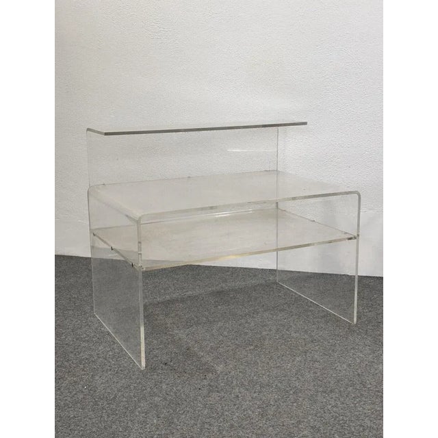 Space Age Transparent Acrylic Bedside Tables, 1970s, Set of 2 | Chairish