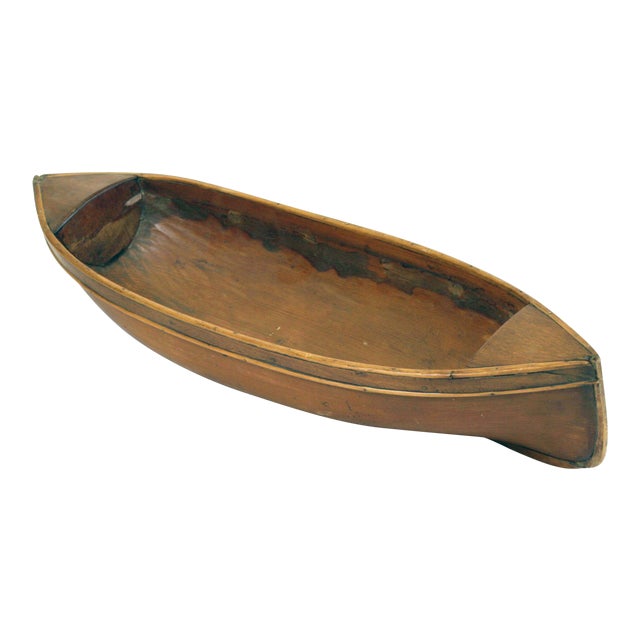 American Wooden Decorative Canoe | Chairish
