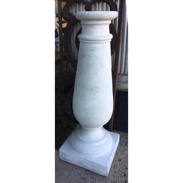 Late 20th Century Traditional Gray Cast Stone Baluster Column | Chairish