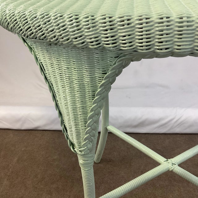 1940s Vintage Boho Chic Coastal Heywood-Wakefield Mint Wicker Oval ...