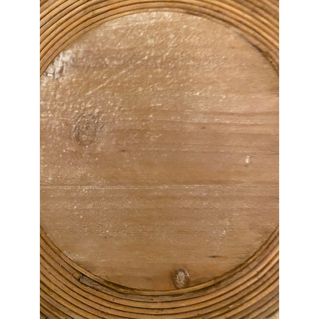 Boho Chic Round Rattan Pouf Ottoman | Chairish