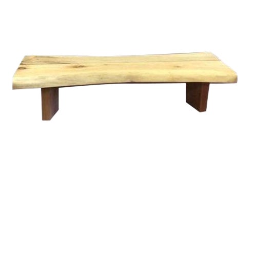 Rustic Modern Maple Bench | Chairish