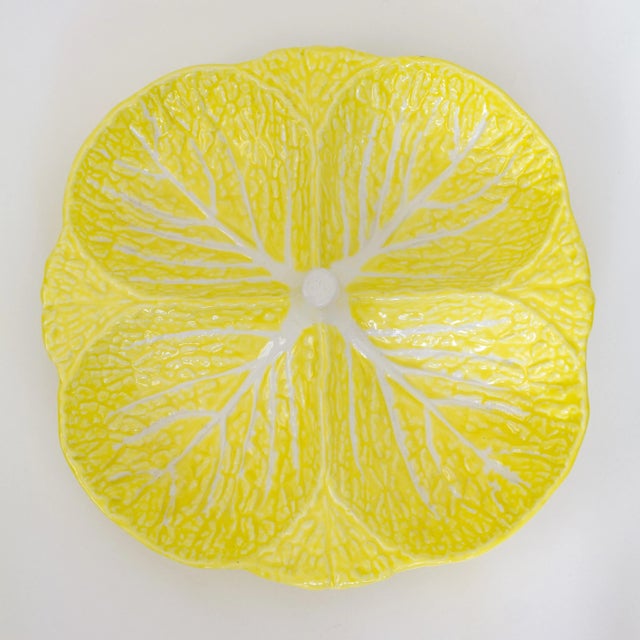 Yellow Cabbage Majolica Hors d'Oeuvres Divided Serving Dish | Portugal ...