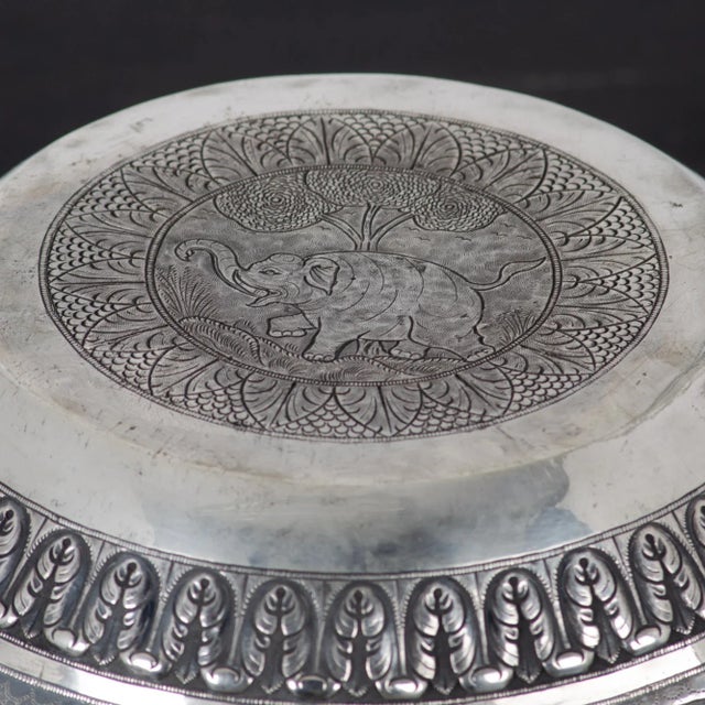 Indian Silver Repoussé Hunting Bowl, Lucknow, 19th Century | Chairish