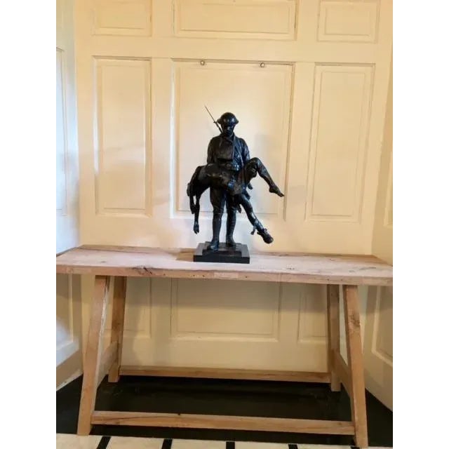 Modern Solid White Oak Console Table by Fortunata Design | Chairish