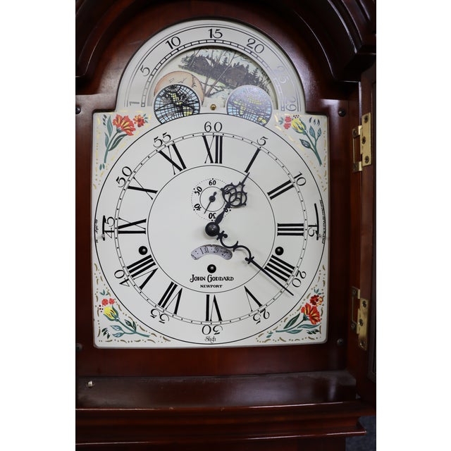 Sligh John Goddard Cherry Newport Grandfather Clock | Chairish