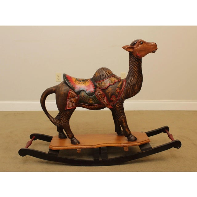 Hand Carved Wood Camel Hobby Rocker | Chairish