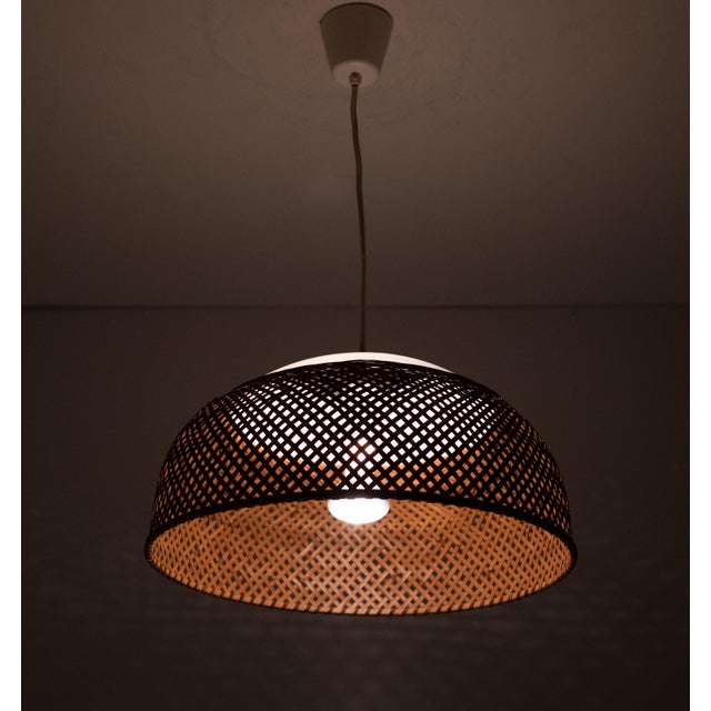 Wicker and Acrylic Glass Pendant Lamp, Japan, 1970s | Chairish