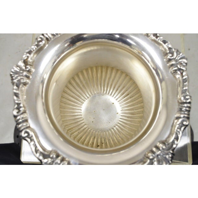 Regency Style Silver Plated Ribbed Champagne Bucket Trophy Cup Wine Ice ...