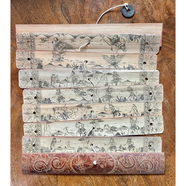 Antique Southeast Asia Buddist Palm-Leaf Manuscript | Chairish