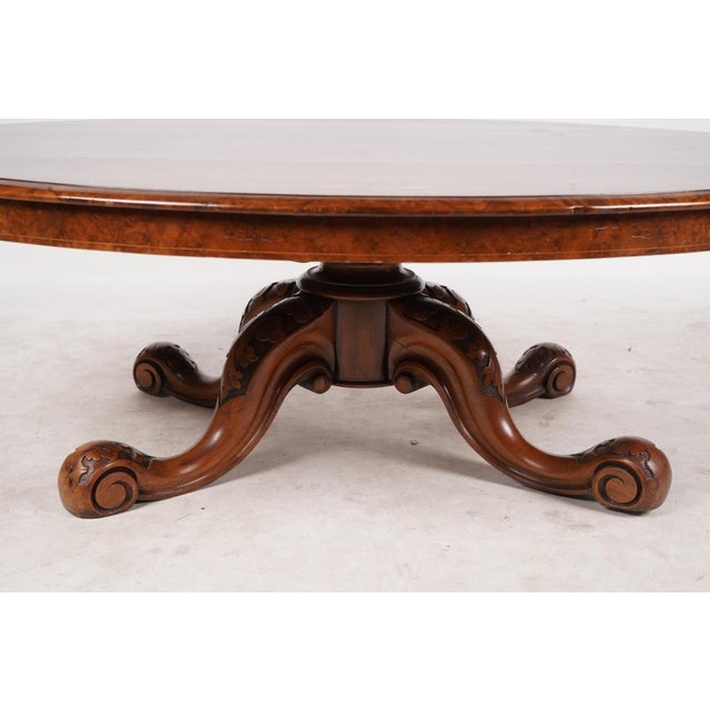 Antique Mid 19th C English Oval Walnut Loo Table Reduced to Coffee ...