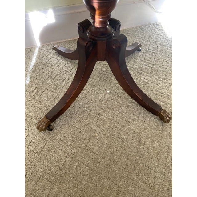 Mid 20th Century Traditional W & J Sloane Style Drum Leather Table Claw ...