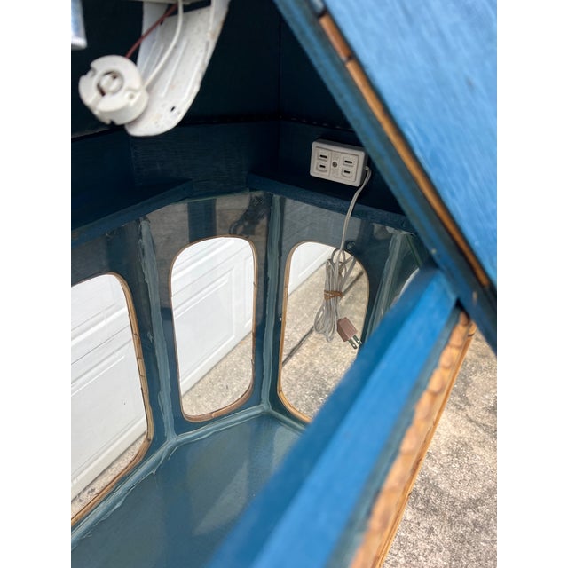 1980s Vintage Split Bamboo Tiki Fish Tank or Terrarium | Chairish