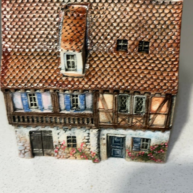 Late 20th Century Gault #731 Hand Painted Miniature 2 Story Slant Roof ...