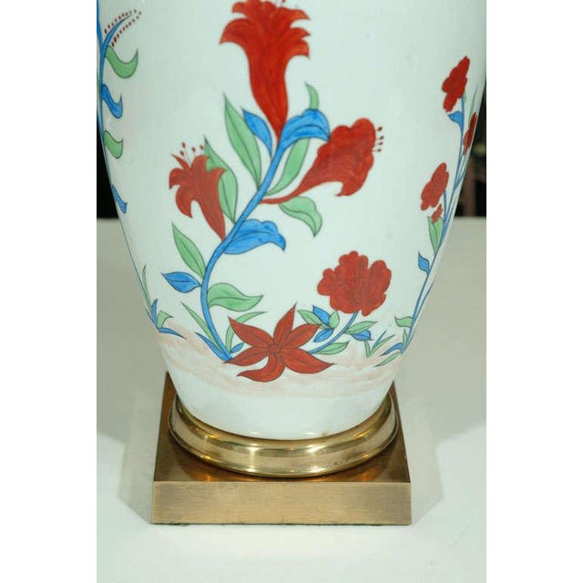 Chapman Hand-Painted Porcelain Lamps - Pair | Chairish