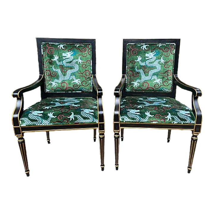 A Pair of Monarch Accent or Dining Arm Chairs by Century Furniture ...